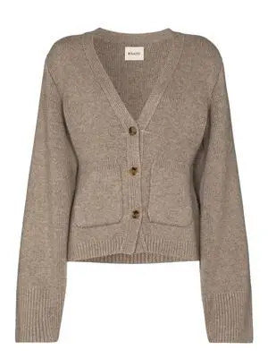 Khaite Khaite Scarlet V-Neck Cardigan Gray