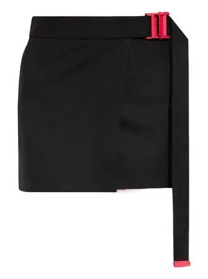 Off-White High-waisted Buckle Mini Skirt - Black