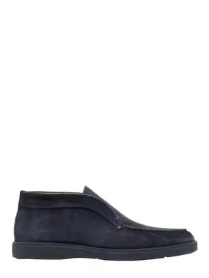 Santoni Round Toe Slip-on Ankle Boots - Blue