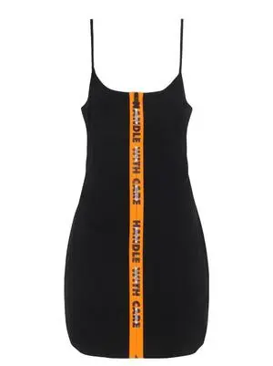 Heron Preston Zip-front Sleeveless Mini Dress - Black