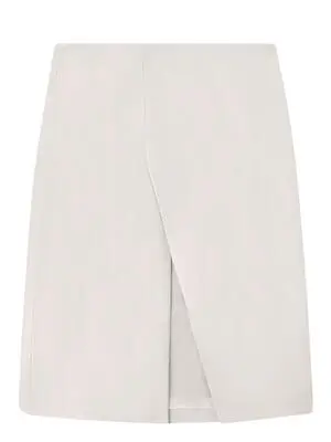 LOULOU STUDIO High-waisted Mini Skirt With Side Zipper And Front Slit - White