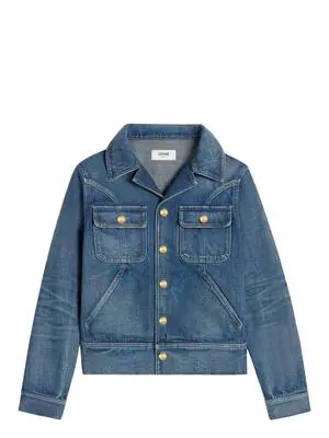 CELINE Celine Trucker Jacket In Dark Union Wash Denim