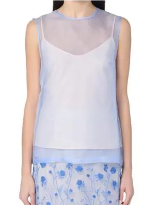 P.A.R.O.S.H P.A.R.O.S.H. Sleeveless Double Layered V-Neck Tank