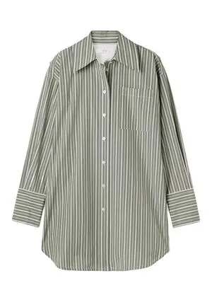 Co Name' Striped Long Sleeve Shirt - Gray