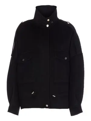 Pinko High-neck Drawstring Hem Jacket - Black