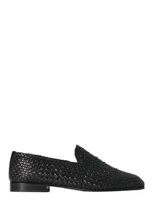 THE ROW Logo Loafers - Black