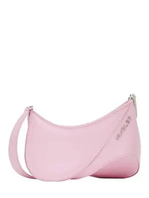MUGLER Small Spiral Curve Embossed Crossbody Bag - Pink