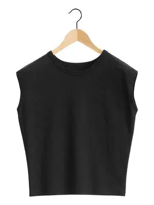 LEMAIRE Crewneck Sleeveless Jersey T-shirt - Black
