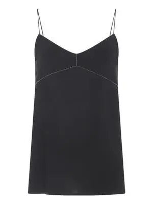 Fabiana Filippi Embellished V-neck Tank Top - Black