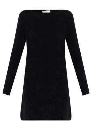 Blumarine Heart Cut-out Embellished Mini Dress - Black