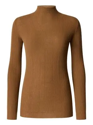 Pinko Slim-fit High-neck Sweater - Brown