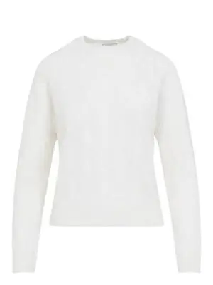 Peserico Cable-knit Round-neck Sweater - White