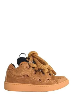 LANVIN Lanvin Curb Lace-Up Sneakers Brown