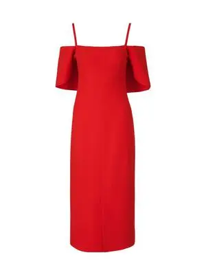 VICTORIA BECKHAM Victoria Beckham Off-the-Shoulder Bandeau Midi Dress