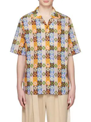 Nanushka Allover Printed Collared Button-up Shirt - Multicolor