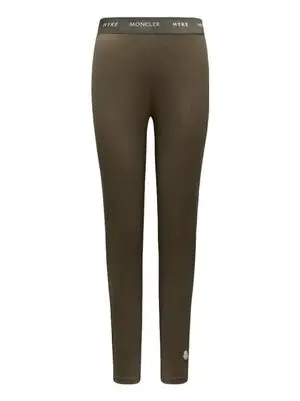 Moncler Logo High-rise Tights - Green