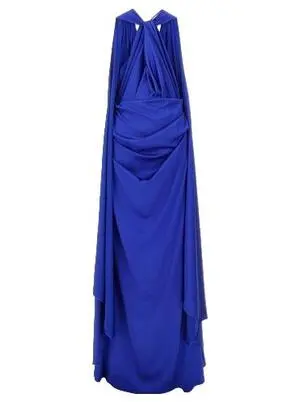 Talbot Runhof Cape-insert Gown - Bluette