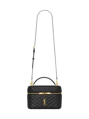 Saint Laurent Quilted Vanity Case - Black