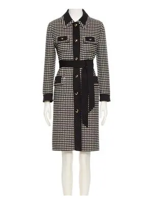 Valentino Garavani Micro Vichy Belted Coat - Black