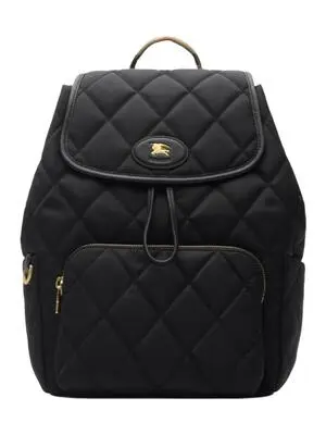 Burberry Quilted Horseshoe Backpack - Black