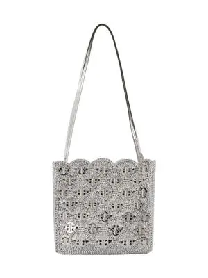 Rabanne Scalloped-edge Metal Detail Shoulder Bag - Gray