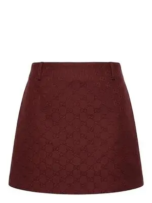 Gucci Gg Canvas Mini Skirt - Red