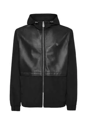 PHILIPP PLEIN Philipp Plein Logo Patch Hooded Jacket