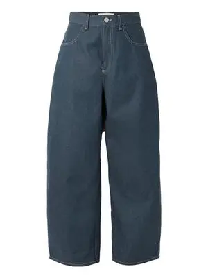RÓHE High-rise Barrel-leg Jeans - Blue