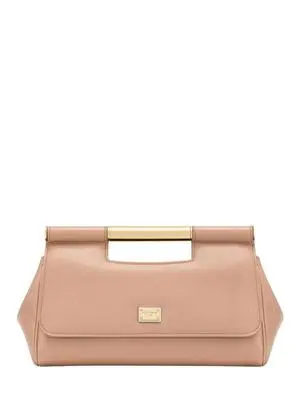 Dolce & Gabbana Sicily Foldover Bag - Nude