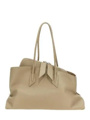 Attico Attico Double-Strap Shoulder Bag Beige