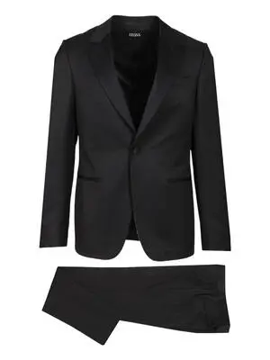 Zegna Long-sleeved Blazer And Trousers Set - Black
