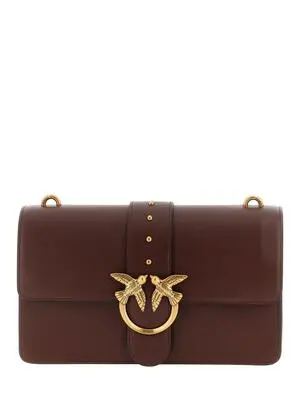 Pinko Love One Chain-linked Crossbody Bag - Bordeaux