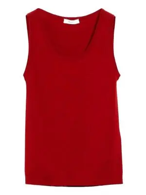 Max Mara Max Mara Ribbed Sleeveless Vest Red
