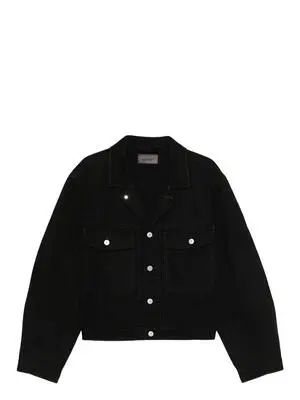LEMAIRE Trucker Jacket With Button Fastening Flap Pockets - Black