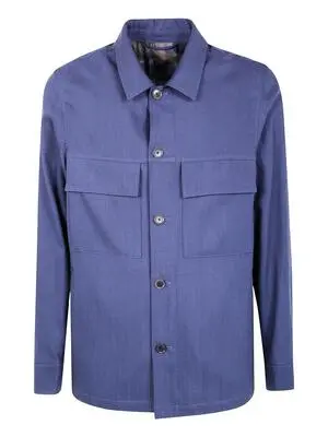 Paul Smith Wool Shirt Jacket - Blue