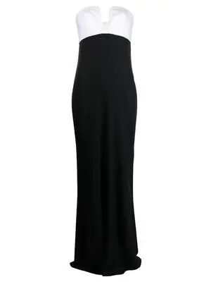 Roland Mouret Two-tone Gown - Black