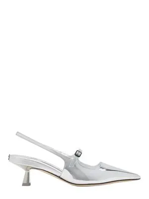 JIMMY CHOO Pointed Toe High Heel Sandals - Silver