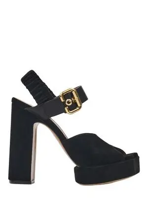 CHLOÉ Chloé Aria Platform Sandals With Buckle Detail