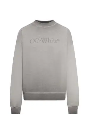 Off-White Logo Detailed Crewneck Sweatshirt - Gray