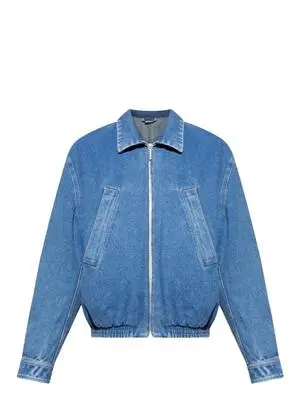 Marni Denim Logo-print Jacket - Blue