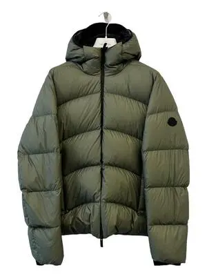 Moncler Hooded Quilted Cotton Jacket - Green