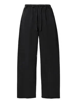 Citizens Of Humanity Citizens Of Humanity Aurora Cotton And Linen-Blend Wide-Leg Pants Black