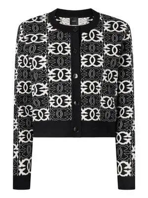 Pinko Pinko Love Birds Logo Cardigan Black