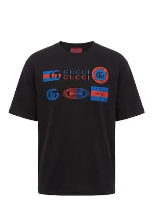 Gucci Printed Jersey T-shirt - Black