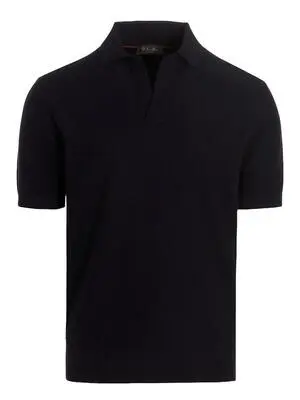 Loro Piana Basic Short-sleeved Polo Shirt - Black