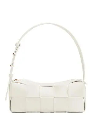 Bottega Veneta Bottega Veneta Brick Cassette Small Shoulder Bag White