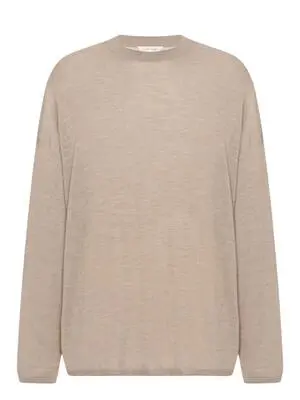 THE ROW The Row Akito Cashmere Sweater Greige