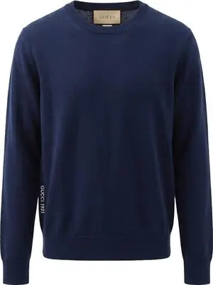 Gucci Embroidered Knit Sweater - Blue