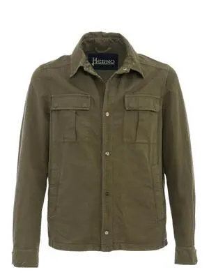 Herno Herno Utility Pocket Shirt Green