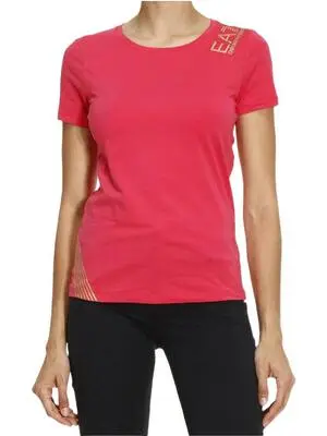 Emporio Armani Round Neck T-shirt With Logo Detail - Red